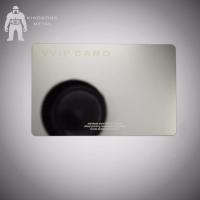 China Metal Gold Brushed Printing Mirror Business Card With Laser Engraving Logo for sale