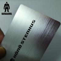 China Makeup Artist Laser Cut Custom Metal Membership Cards   Printable Silver Color for sale