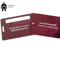 China Engraved  Stainless Steel Luggage Tags Personalized  Travel    Printable 85*54mm for sale