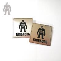 China Brush Effect Print Black  Metal Name Plates For Handbags KingKong Customised for sale