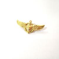 China Round Metal Label Plates Gold / Silver Color  Pin Badge Plating Free Design for sale