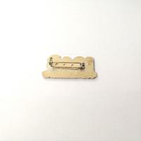 China Round Metal Label Plates Gold / Silver Color  Pin Badge Plating Free Design for sale