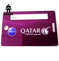 China Personalized	PVC Business Cards Offset Printing , Travel Luggage Name Tag Airlines supply for sale
