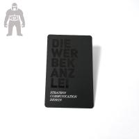 China Customised Matt Black Plastic PVC Membership Card 85.5x54x0.76mm for sale