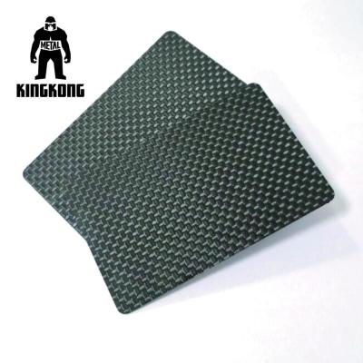 China Carbon Fibre Gift Pvc Identity Card Silkscreen Printed Logo Customised for sale