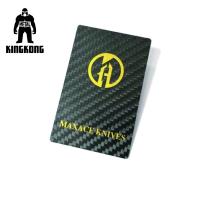 China Carbon Fibre Gift Pvc Identity Card Silkscreen Printed Logo Customised for sale