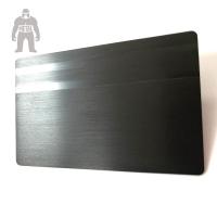 China Blank Real Estate Gold Black Aluminium Business Cards High Technique  Laser Engraved for sale