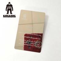 China Anti Fingerprint  Mirror Business Cards , Stainless Steel Business Cards 85x54mm for sale