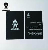 China Professional Flat  Matte Black Metal Business Cards  Special Silicon Goodfeeling for sale