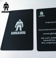 China Professional Flat  Matte Black Metal Business Cards  Special Silicon Goodfeeling for sale