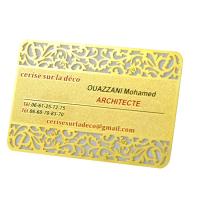 China Vip 	Rose Gold  Metal Business Cards Custom Engraved Golden Plated Advertisementing for sale