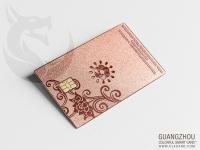 China Vip 	Rose Gold  Metal Business Cards Custom Engraved Golden Plated Advertisementing for sale