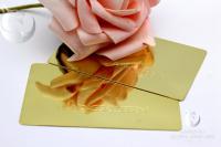 China Vip 	Rose Gold  Metal Business Cards Custom Engraved Golden Plated Advertisementing for sale