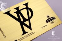 China Vip 	Rose Gold  Metal Business Cards Custom Engraved Golden Plated Advertisementing for sale