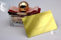 China Vip 	Rose Gold  Metal Business Cards Custom Engraved Golden Plated Advertisementing for sale