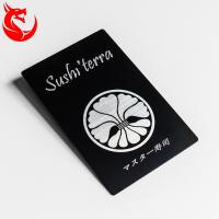 China Stainless Steel Matte Black And Gold Business Cards Different Background Coated for sale