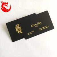 China Stainless Steel Matte Black And Gold Business Cards Different Background Coated for sale
