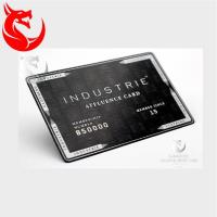 China High Glossy  Matte Black Metal Business Cards , Black Metallic Business Cards for sale