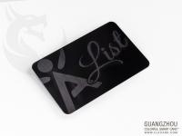 China High Glossy  Matte Black Metal Business Cards , Black Metallic Business Cards for sale