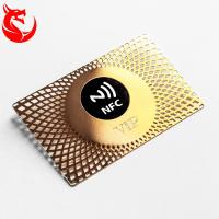 China Gold Read Write Metal Wallet Card High Glossy Hot Stamping Or Magnetic Stripe for sale