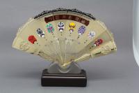 China Right Hand Held Folding Fans   Include  Beijing Opera Facial  For Business Advertising Or Gift for sale