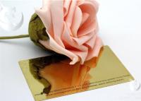 China Plastic Metal Lawyer Dentist  Gold Metal Card  With Mirror Effect 85x54mm for sale