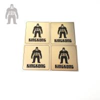 China Tinplate Custom Stainless Steel Coasters , Recycled  Round Promotional Drink Coasters for sale