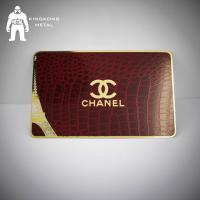 China Waterproof  Gold Metal Business Cards  ,  Bronze Plating Metallic Gold Card Different Shading for sale