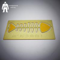 China Waterproof  Gold Metal Business Cards  ,  Bronze Plating Metallic Gold Card Different Shading for sale