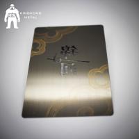 China Bespoke Brushed Metal Business Cards , Silver Metallic Print Business Cards  304 Steel for sale