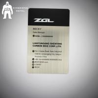 China Bespoke Brushed Metal Business Cards , Silver Metallic Print Business Cards  304 Steel for sale