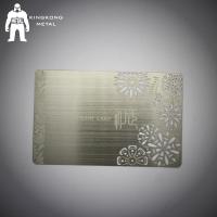 China Bespoke Brushed Metal Business Cards , Silver Metallic Print Business Cards  304 Steel for sale