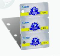 China Unique Square Plastic PVC Business Cards 3-in-1 0.3mm-1.0mm Thickness for sale