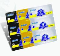 China Unique Square Plastic PVC Business Cards 3-in-1 0.3mm-1.0mm Thickness for sale
