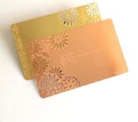 China Brushed Gold Metallic Embossed Business Cards  Popular Creative Business Gift for sale