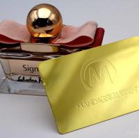 China Brushed Gold Metallic Embossed Business Cards  Popular Creative Business Gift for sale