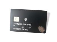China Luxury IC Chip 4442 Metal Business Credit Cards Brush Finished Size 85*54*0.6mm for sale