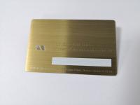 China Luxury IC Chip 4442 Metal Business Credit Cards Brush Finished Size 85*54*0.6mm for sale