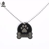 China Eco Friendly Engraved Logo Metal Steel Brass Copper Tags For Dog Or Necklace for sale