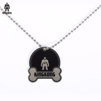 China Eco Friendly Engraved Logo Metal Steel Brass Copper Tags For Dog Or Necklace for sale