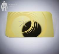China Laser Cut Anodized Gold Business Cards With Mirror On Back 0.3mm 0.5mm Thickness for sale