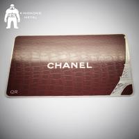 China Credit Logo Printing Metal Mirror Business Card Etch Engrave Crafted Rectangle Shape for sale