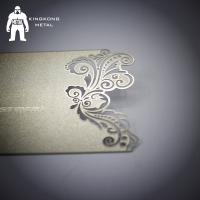 China Credit Logo Printing Metal Mirror Business Card Etch Engrave Crafted Rectangle Shape for sale