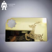 China Gold Luxury Rustic Mirror Business Cards Trendy Metal Business Cards Polished Technics for sale