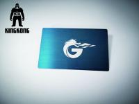 China Colorful Anodized Sublimation 304 Steel Metal VIP Business Cards 0.7 / 0.8mm Thickness for sale