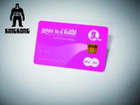 China Neon Printing Plastic Business Cards With Chip Magnetic Stripe Hot Stamp Emboss Number for sale