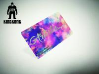 China Neon Printing Plastic Business Cards With Chip Magnetic Stripe Hot Stamp Emboss Number for sale