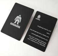China Luxury Stainless Steel Matte Black Background Metal Business Member Card 85x54mm for sale
