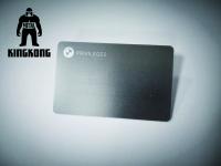 China Plastic 13.56mhz PVC Rfid Blocking Door Card Silver Brushed Customized for sale