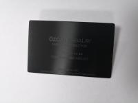 China Matte Black Plated Laser Engrave Metal Business Cards / Stainless Steel Membership Card for sale